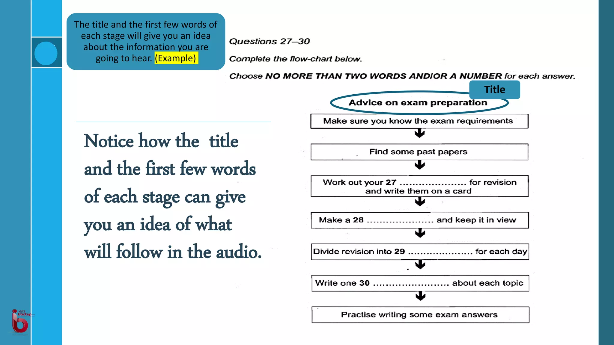 IELTS Listening - Flow Chart Completion - Introduction and Useful Tips ...