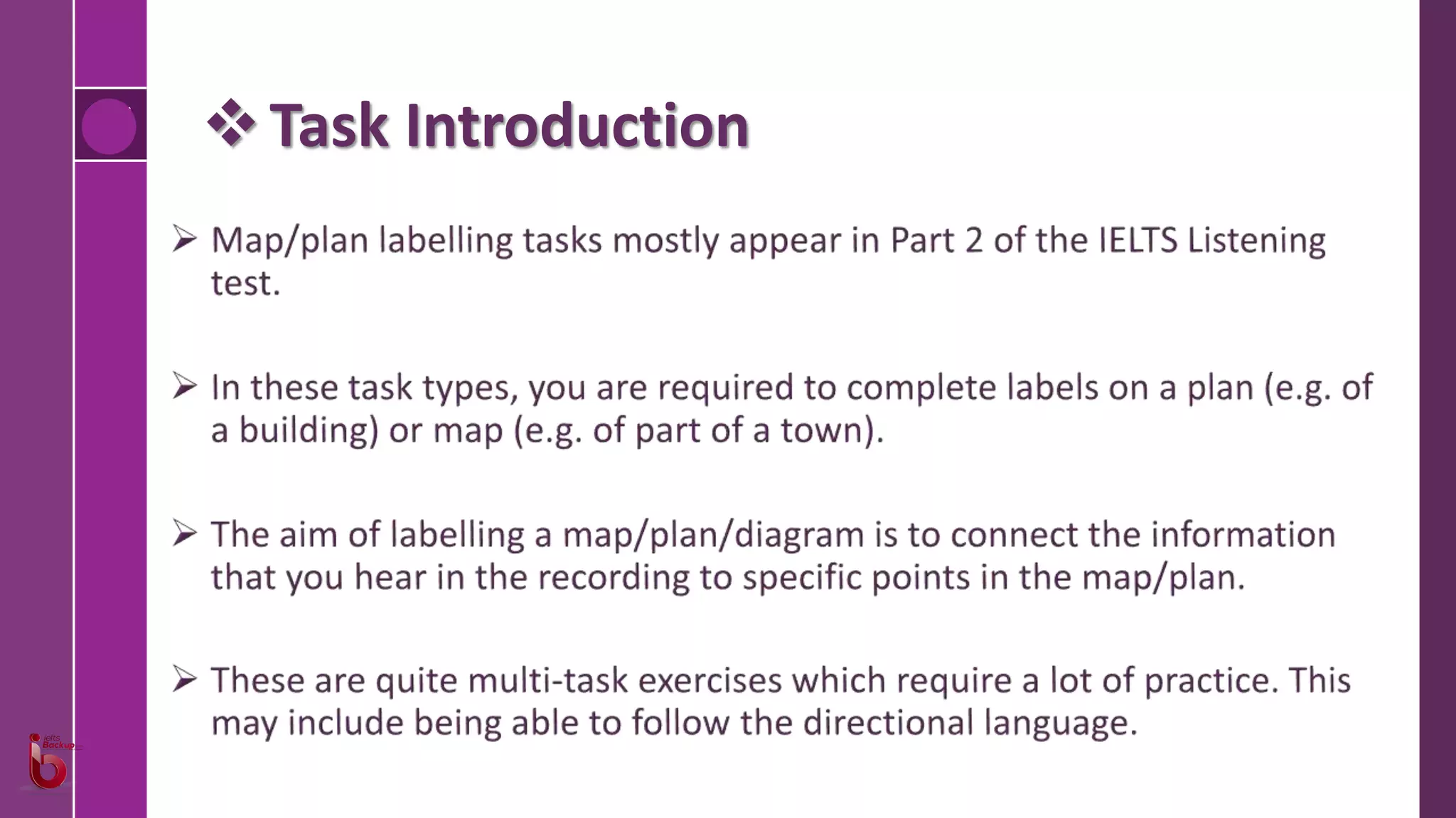 IELTS Listening - Map-Plan Labelling - Introduction - Useful Tips | PPTX