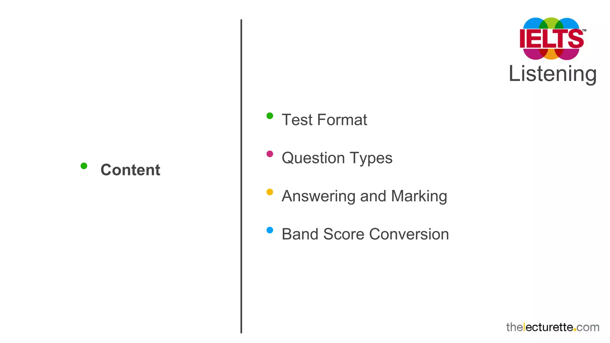 IELTS listening: About the Test | PPTX