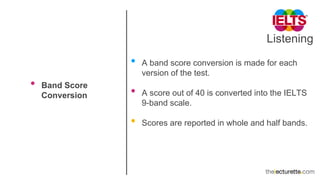 IELTS listening: About the Test | PPTX