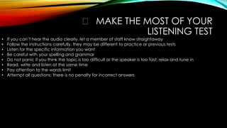 Ielts listening presentation | PDF