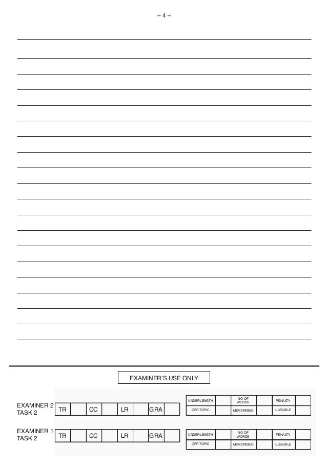 Ielts Reading Answer Sheet