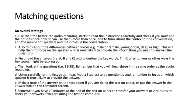 ielts listening short answers note table matching.pptx