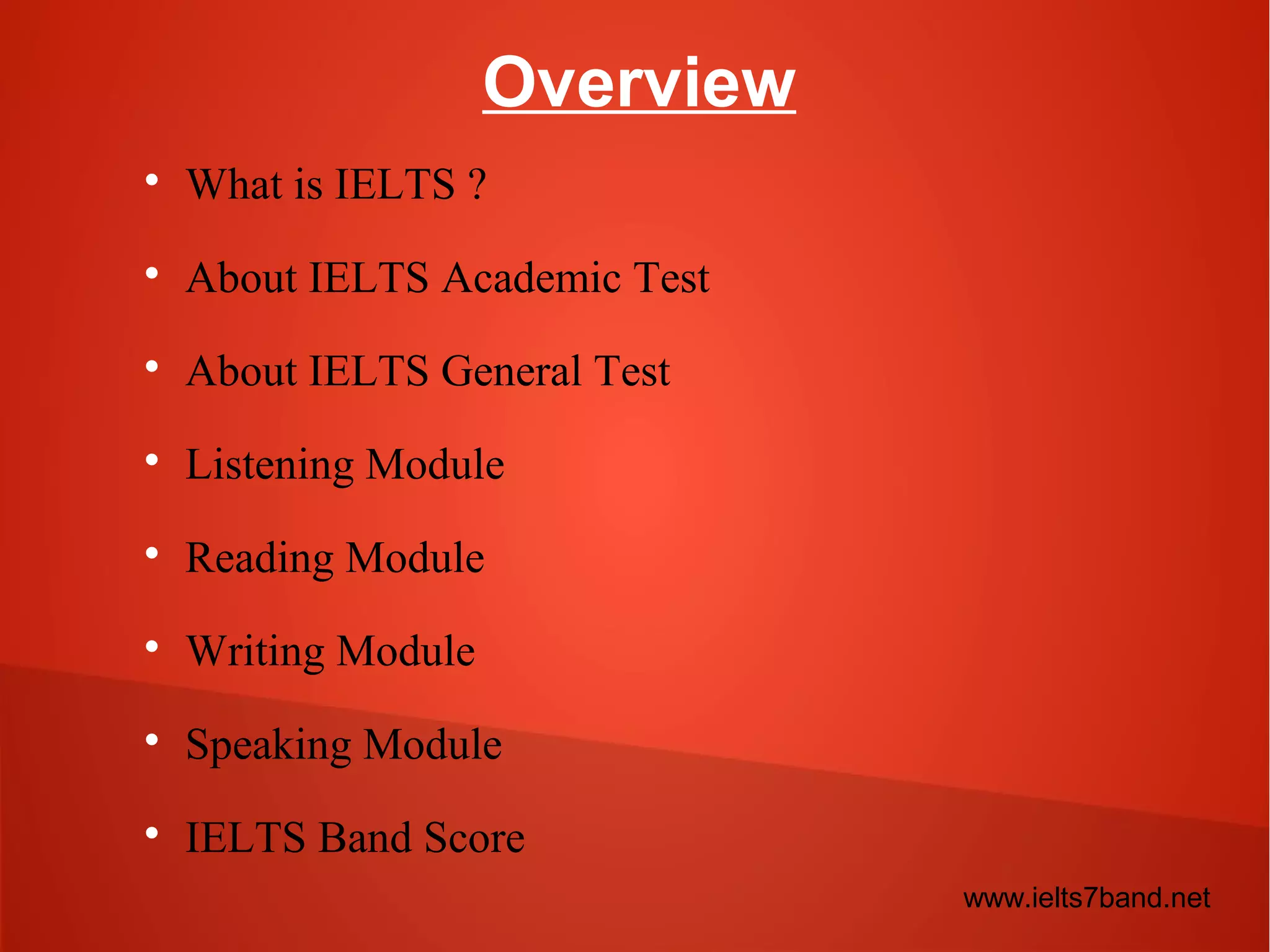 Ielts modules | PPT