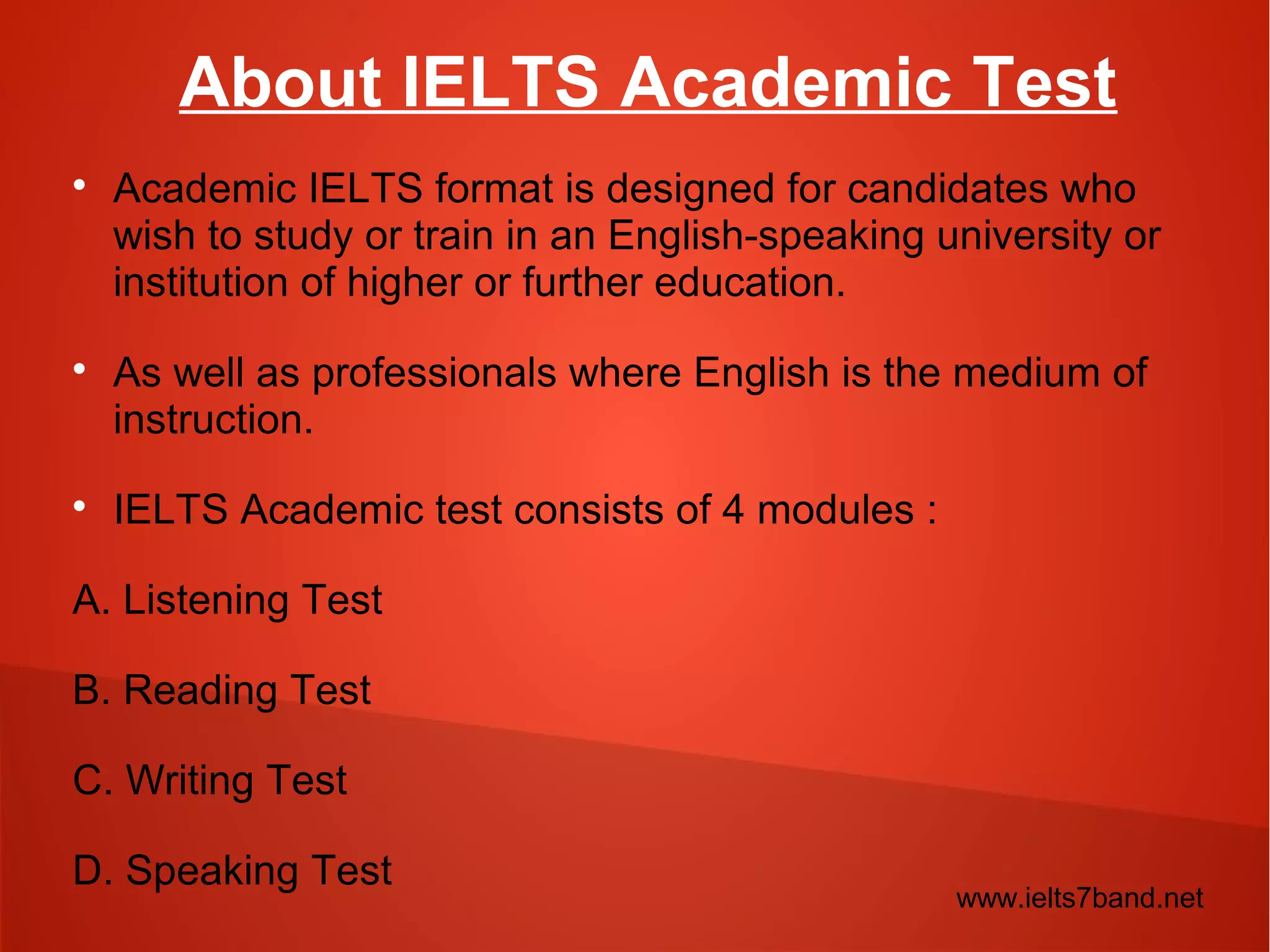 Ielts modules | PPT
