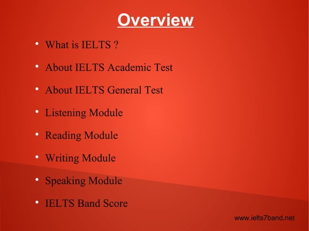 Ielts modules | PPT