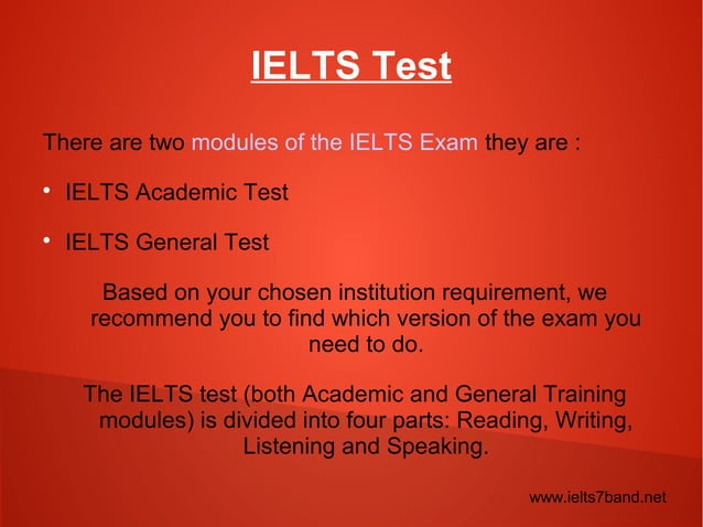 Ielts modules | PPT