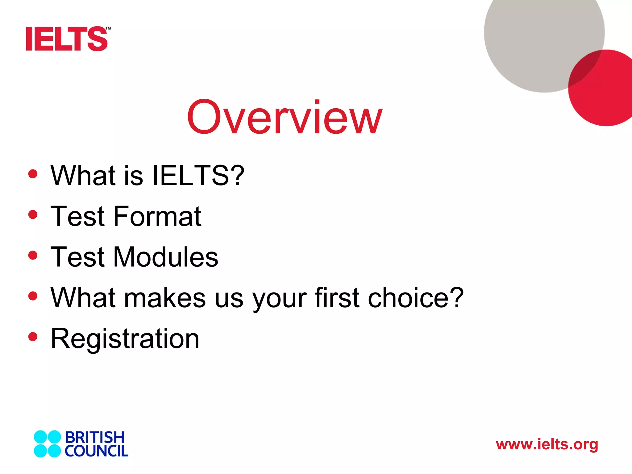 IELTS ORIENTATION | PPT