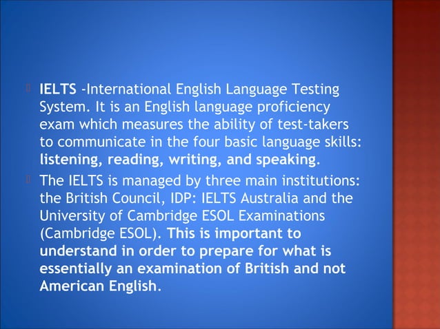 Ielts overview presentation | PPT