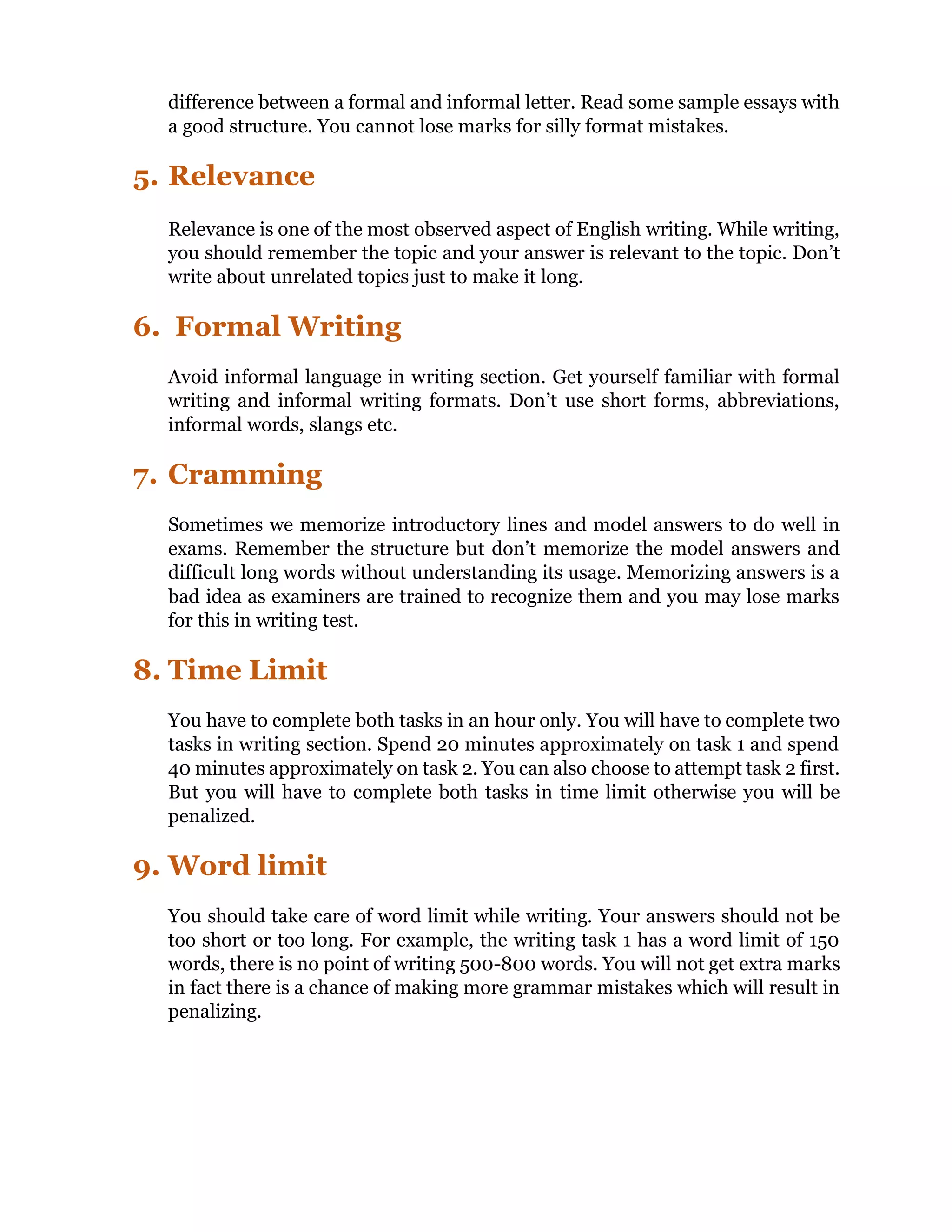 10 Proven Tips for IELTS Writing Preparation | PDF | Educational ...
