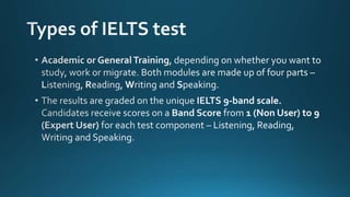 IELTS Overview for the Beginners | PPT