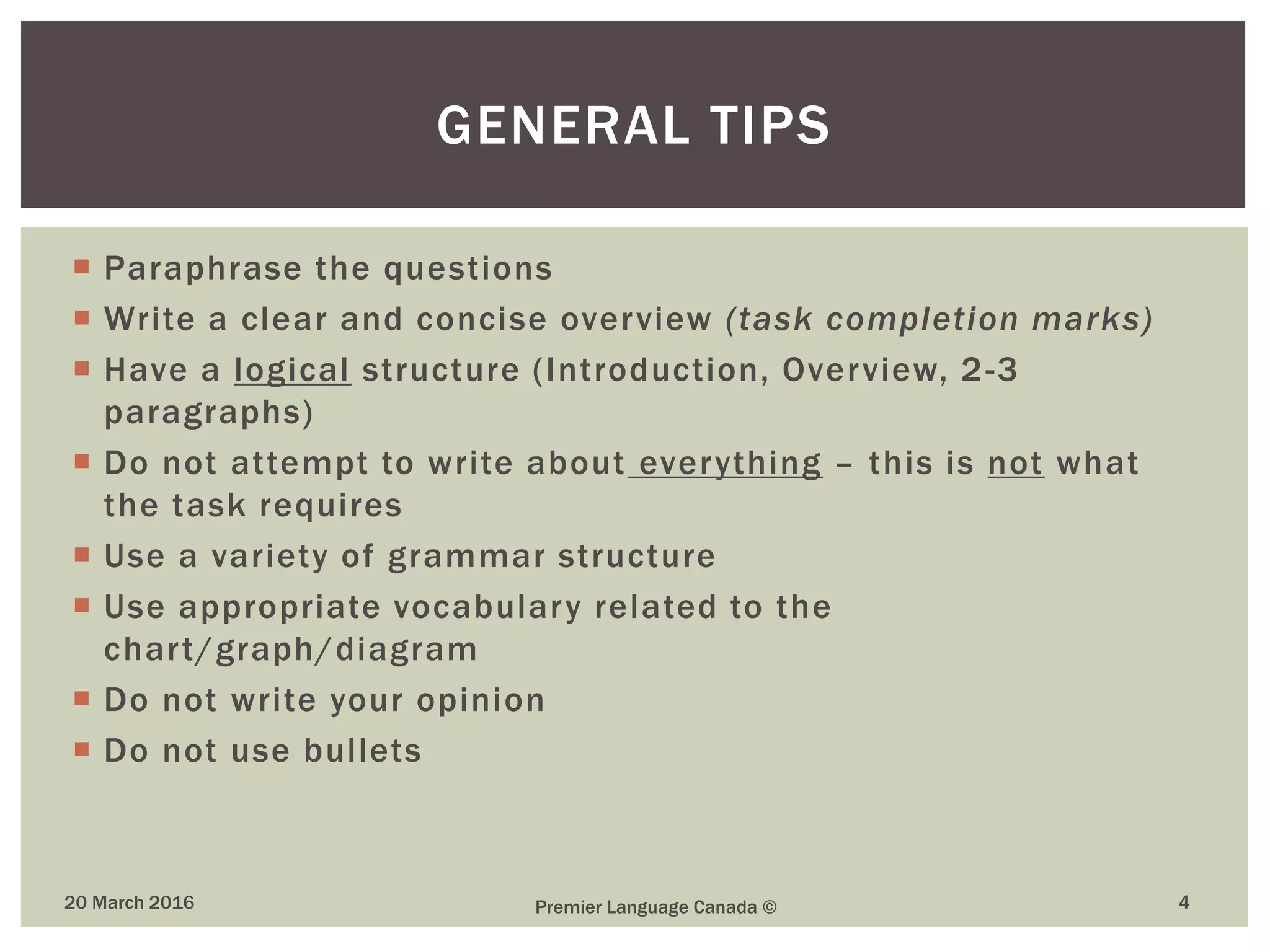 IELTS Academic Writing Part 1 | PPTX