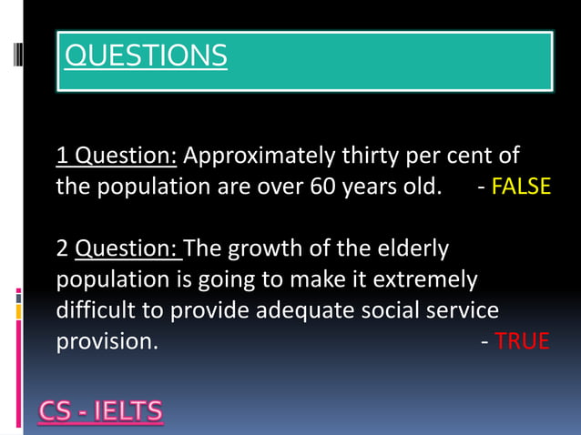 Ielts reading true, false, not given | PPTX