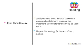 IELTS Reading: Matching Features | PPTX | Internet for Beginners | Internet