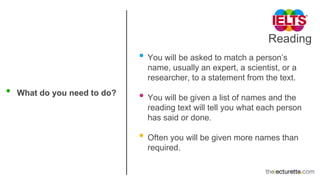 IELTS Reading: Matching Features | PPTX