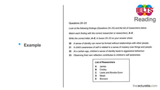 IELTS Reading: Matching Features | PPTX | Internet for Beginners | Internet