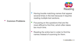 IELTS Reading: Matching Features | PPTX | Internet for Beginners | Internet