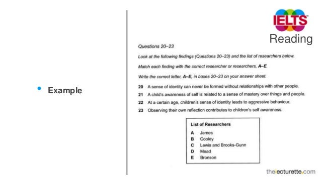 IELTS Reading: Matching Features