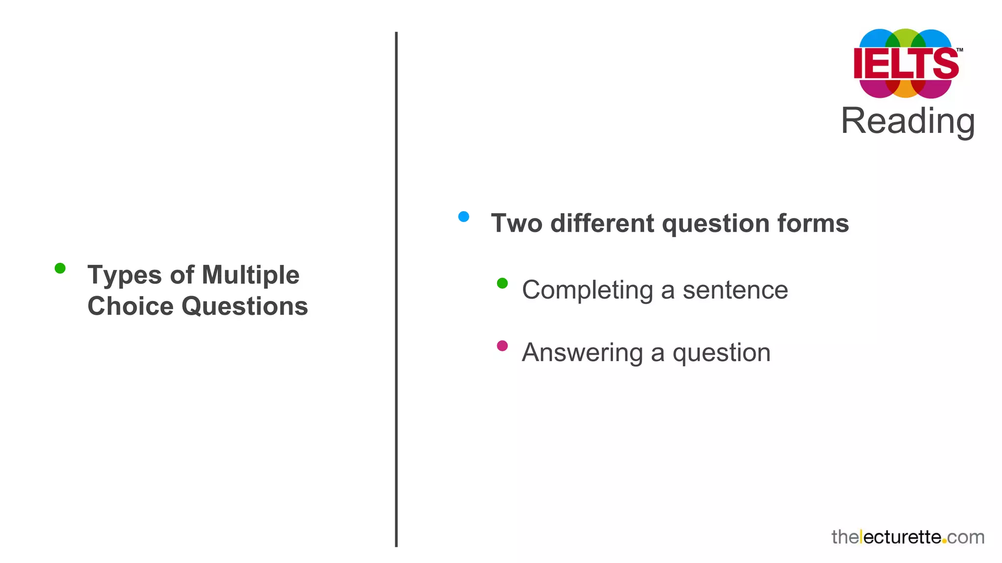 Ielts reading multiple choice questions | PPTX