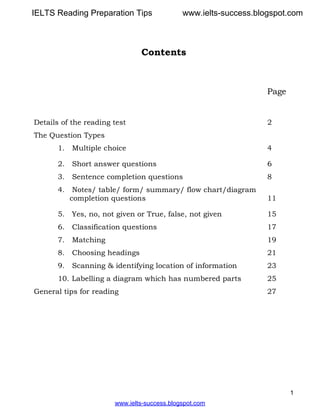 IELTS Reading Preparation | PDF