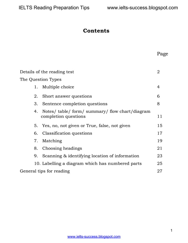 IELTS Reading Preparation | PDF