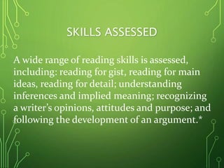 IELTS Reading Section | PPT | Standardized Testing | Educational Assessment