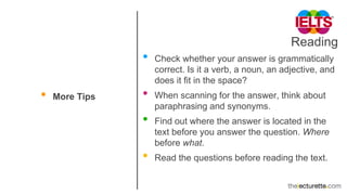 IELTS Reading: Sentence Completion | PPTX