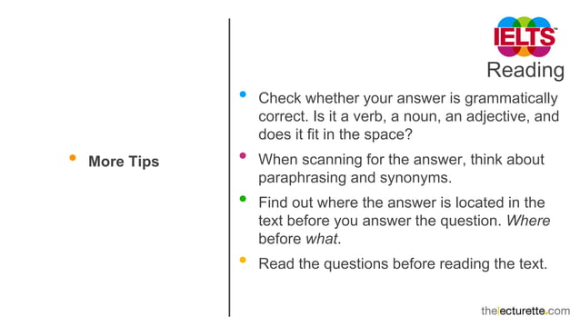 IELTS Reading: Sentence Completion | PPTX | Educational Assessment ...