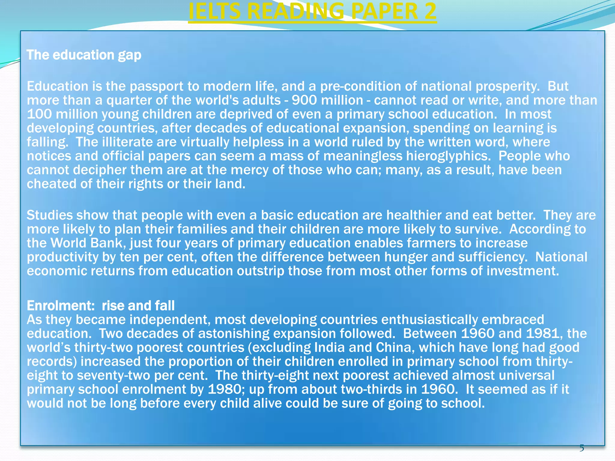 Ielts sample papers | PPT