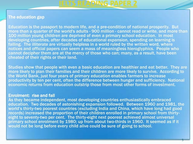 Ielts sample papers | PDF