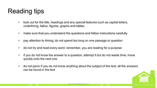 IELTS Preparation session 4 - Reading | PPT