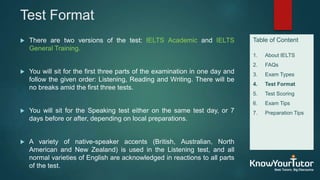 All about IELTS EXAM Preparation and coaching | PPTX