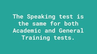 IELTS Speaking Overview | PPT