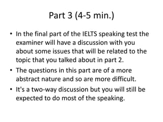 IELTS SPEAKING Preparation Part 1 and part 2.pptx