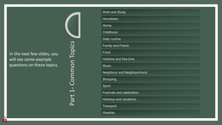 IELTS Speaking - Part 1 - Explanation - Useful Tips | PPTX ...