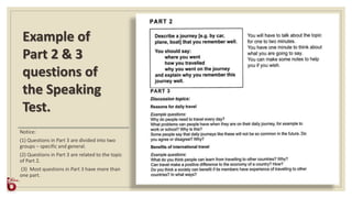 IELTS Speaking - Part 2 - 3 - Explanation - Useful Tips. | PPTX