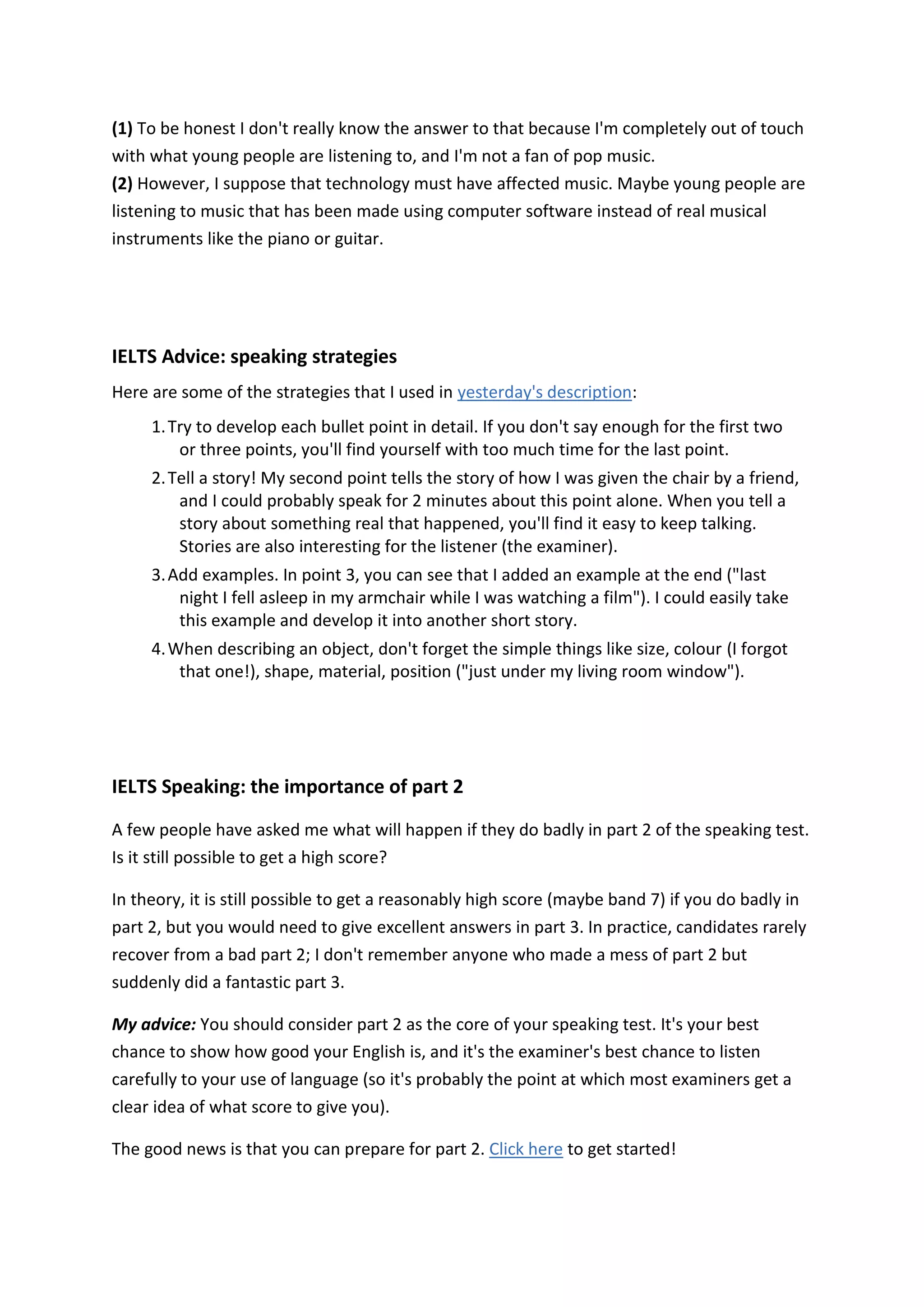 Ielts speaking lessons from simon | PDF