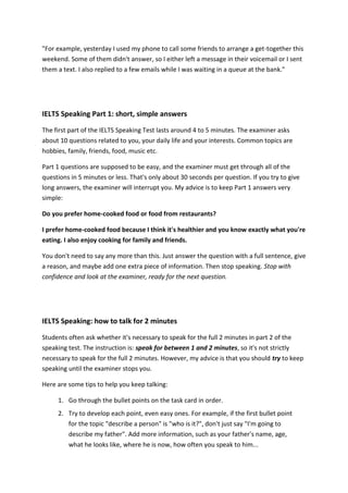 Ielts speaking lessons from simon | PDF