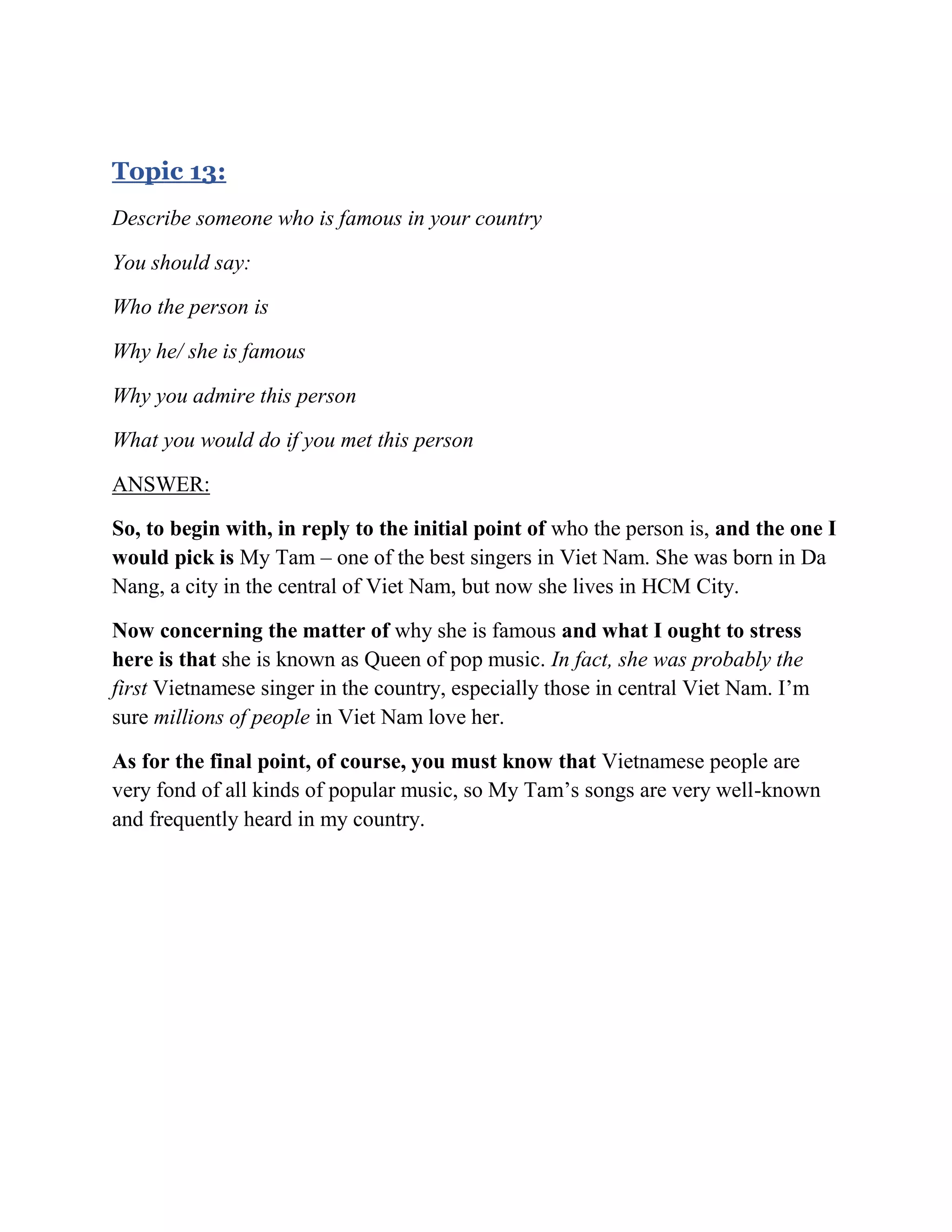 IELTS SPEAKING PART 2 ANSWERS 2019: TOP 121 IELTS SPEAKING PART 2 MODEL ANSWERS FOR AN 8.0+ BAND ...