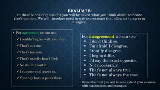 Ielts speaking part 3 | PPTX