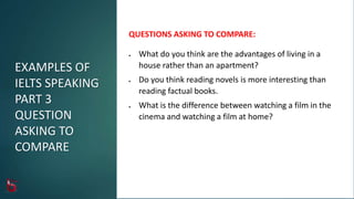 IELTS Speaking Part 3 - Common Question Types | PPTX
