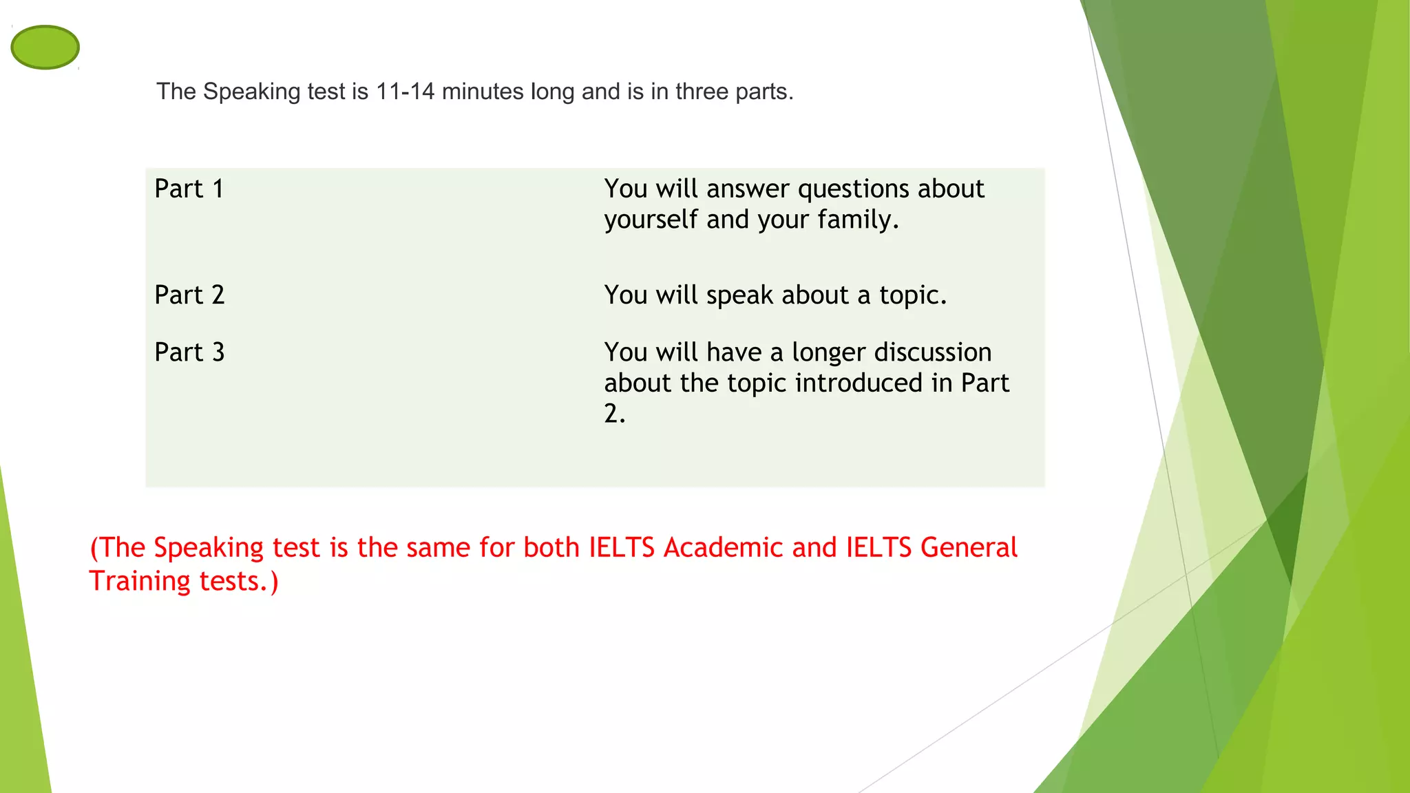 Ielts speaking test | PPT