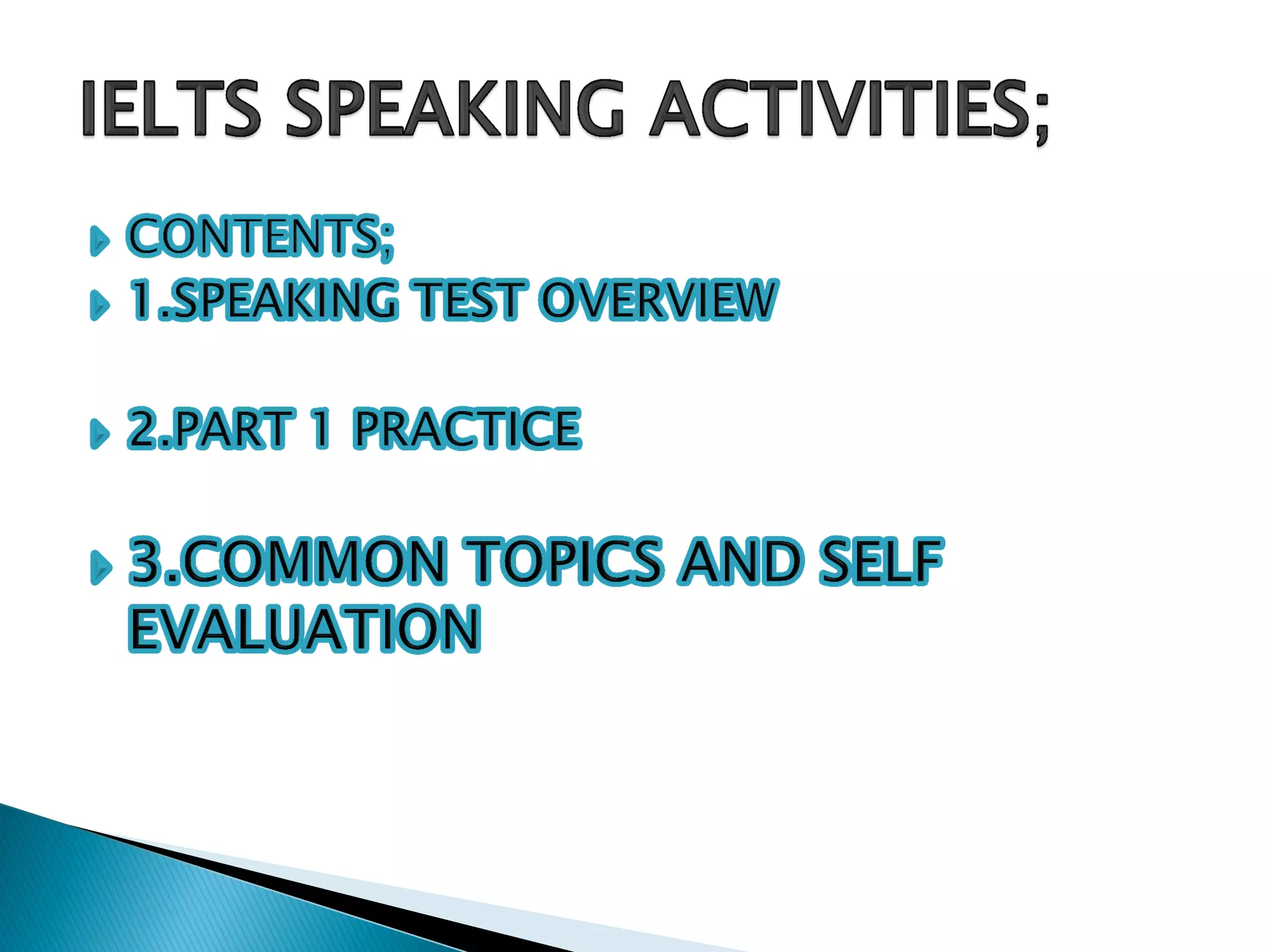Ielts speaking test | PDF