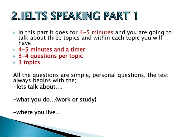 Ielts speaking test | PDF | Standardized Testing | Educational Assessment