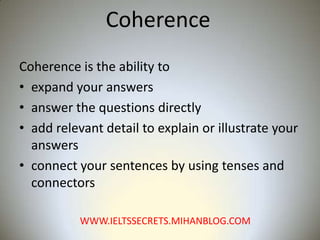 IELTS Speaking Tips | PPTX