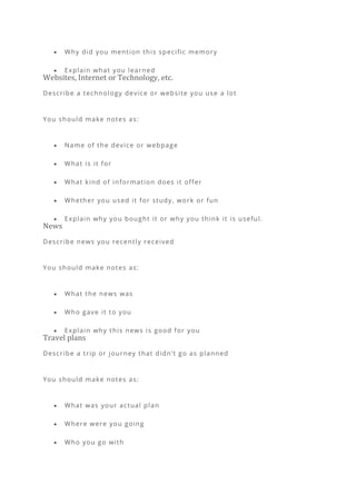 IELTS Speaking Topics & Samples Questions | PDF