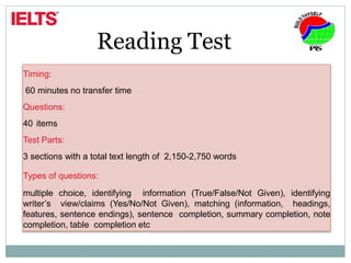 IELTS Exam Structure | PPTX