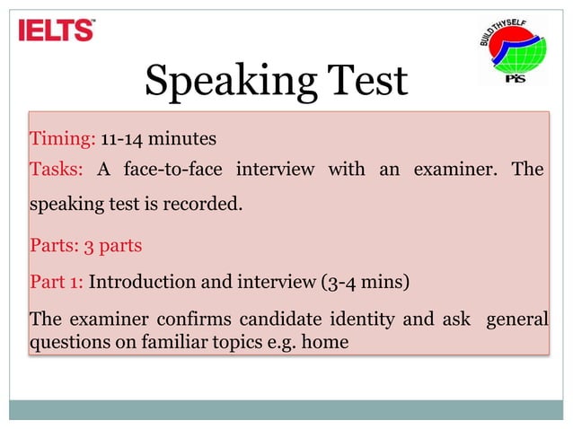 IELTS Exam Structure | PPTX