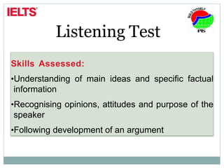 IELTS Exam Structure | PPTX