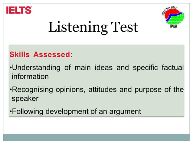 IELTS Exam Structure | PPTX